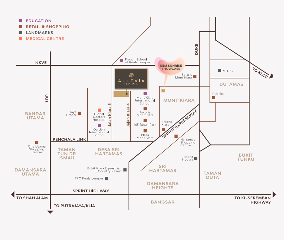Allevia Mont Kiara - Mont Kiara properties for rent and sales